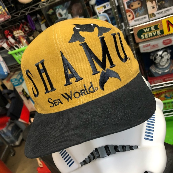 Accessories | Vtg Sea World Shamu World Famous Whale Snapback Hat ...